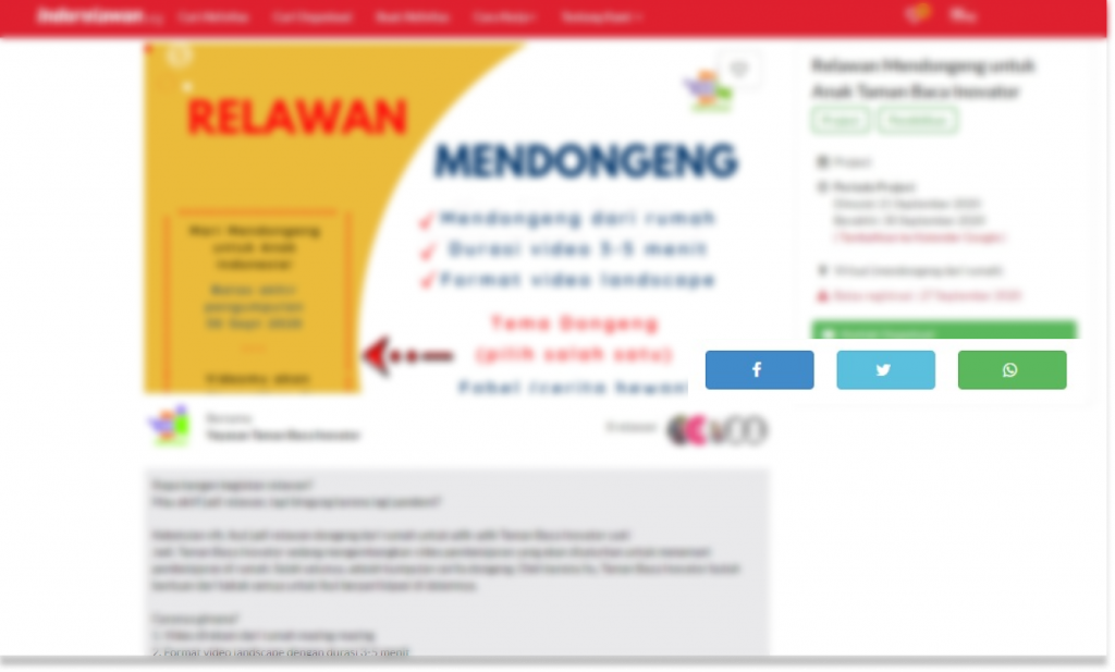 6 Langkah Mudah Cari Relawan di Indorelawan - indorelawan.org